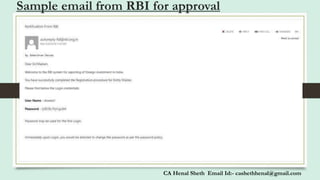 Reporting compliance under FEMA ACT,1999 | PPTX