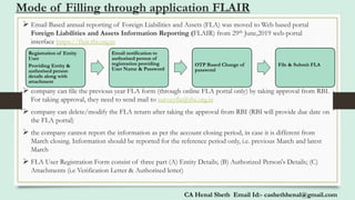 Reporting compliance under FEMA ACT,1999 | PPTX