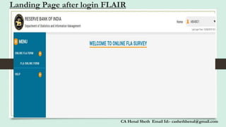 Reporting compliance under FEMA ACT,1999 | PPTX