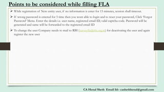 Reporting compliance under FEMA ACT,1999 | PPTX