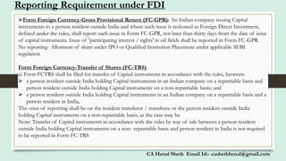 Reporting compliance under FEMA ACT,1999 | PPTX