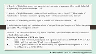 Reporting compliance under FEMA ACT,1999 | PPTX