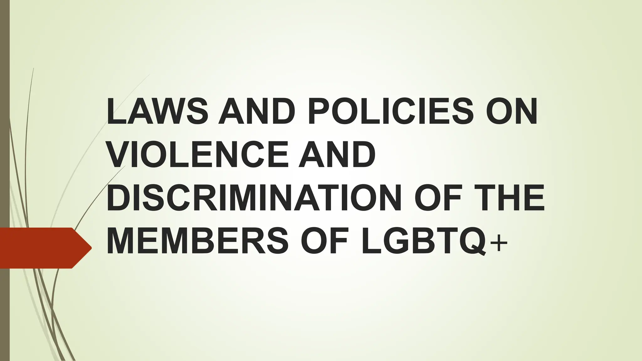 report in gender.pptx Laws and policies on violience and Discrimination ...