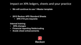 New reporting framework (NZ) presentation at Reckon Group Conference | PPT
