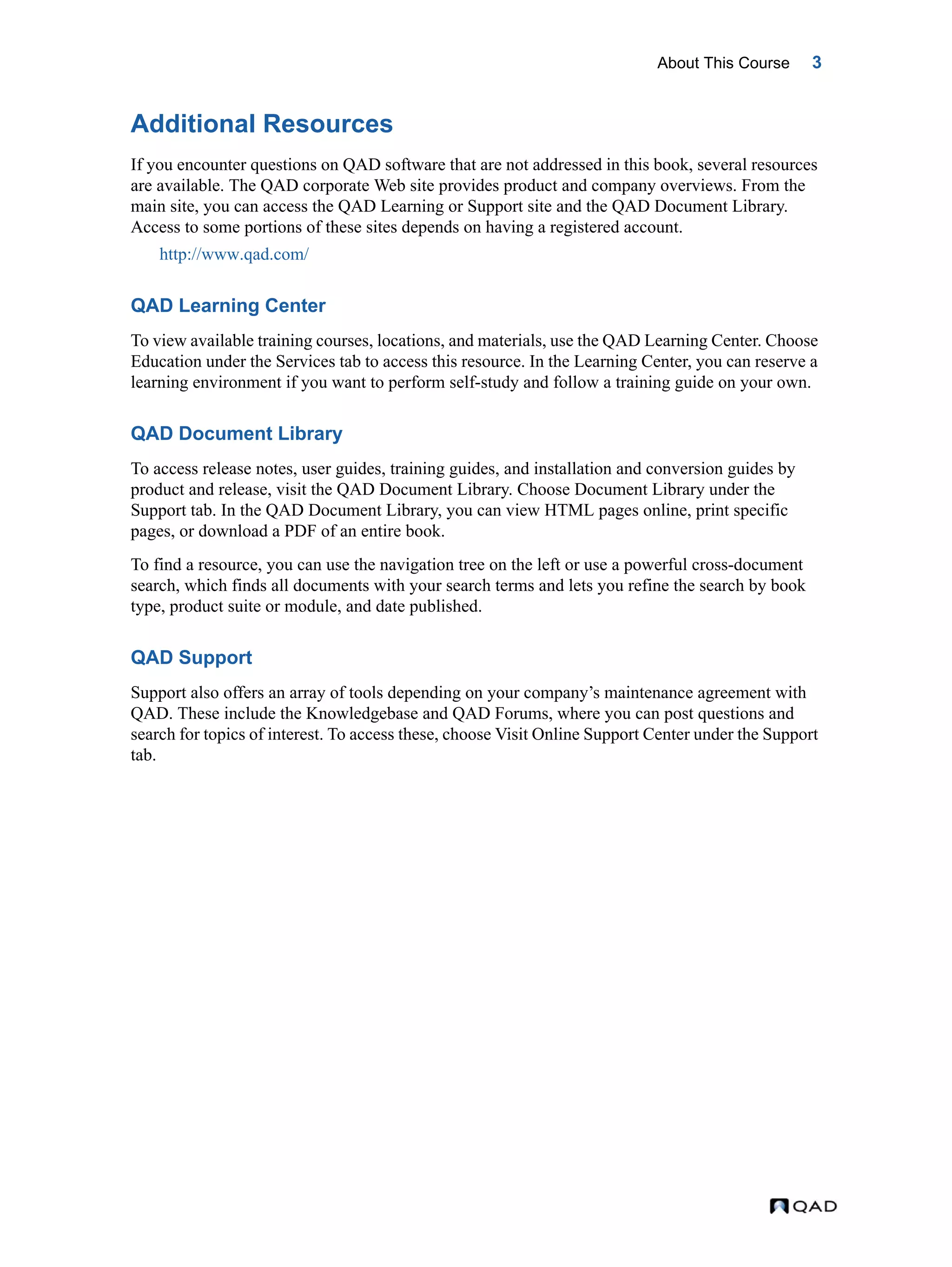 MFG/PRO QAD Reporting Framework Document Guide | PDF