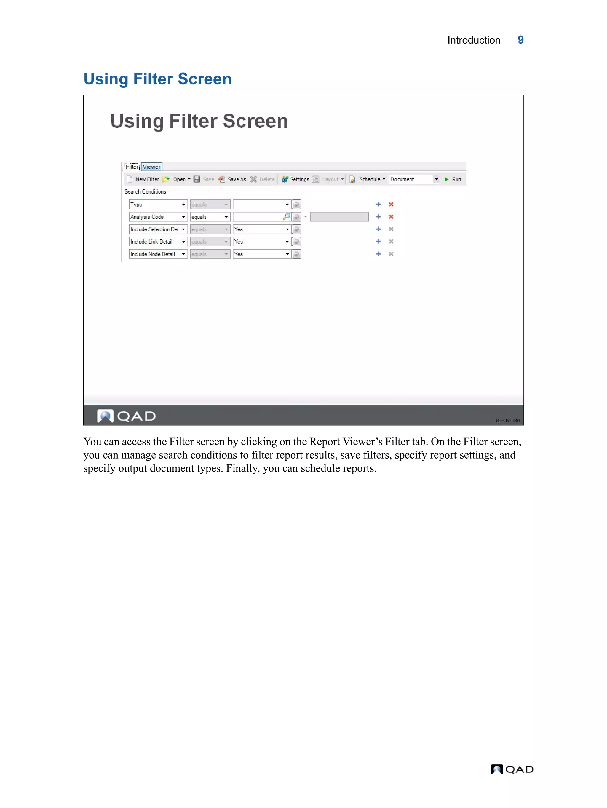MFG/PRO QAD Reporting Framework Document Guide | PDF