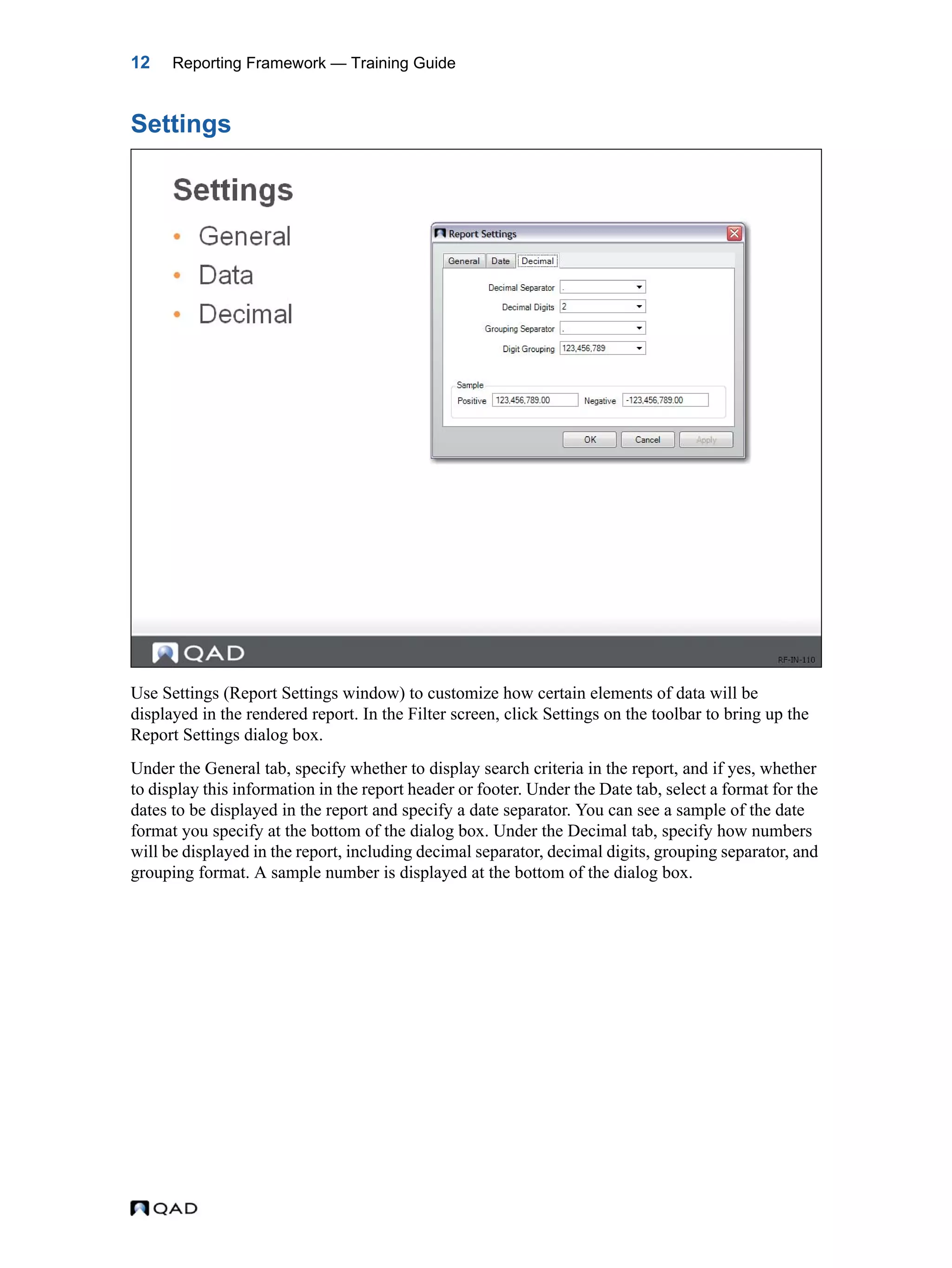 MFG/PRO QAD Reporting Framework Document Guide | PDF