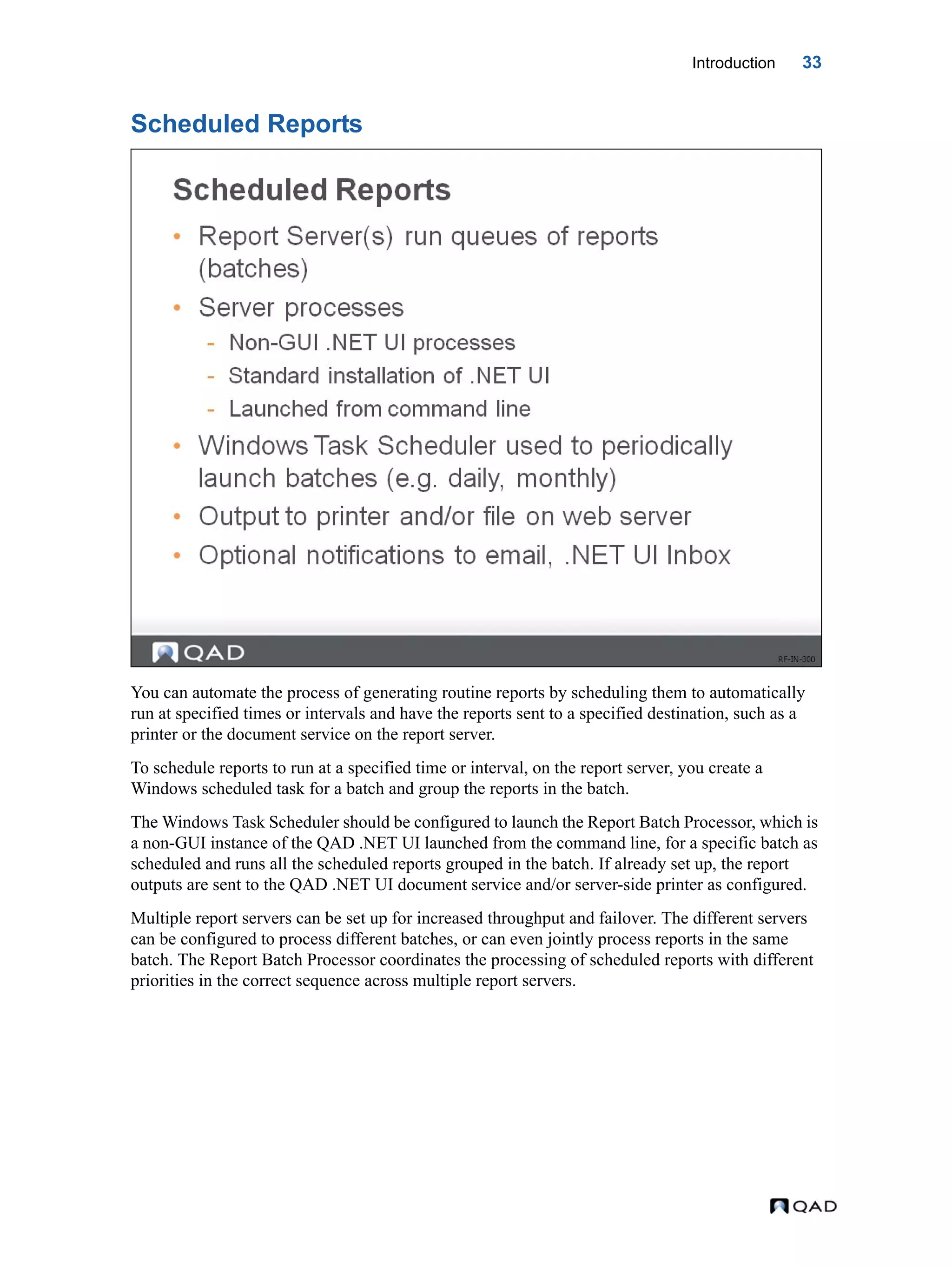 MFG/PRO QAD Reporting Framework Document Guide | PDF