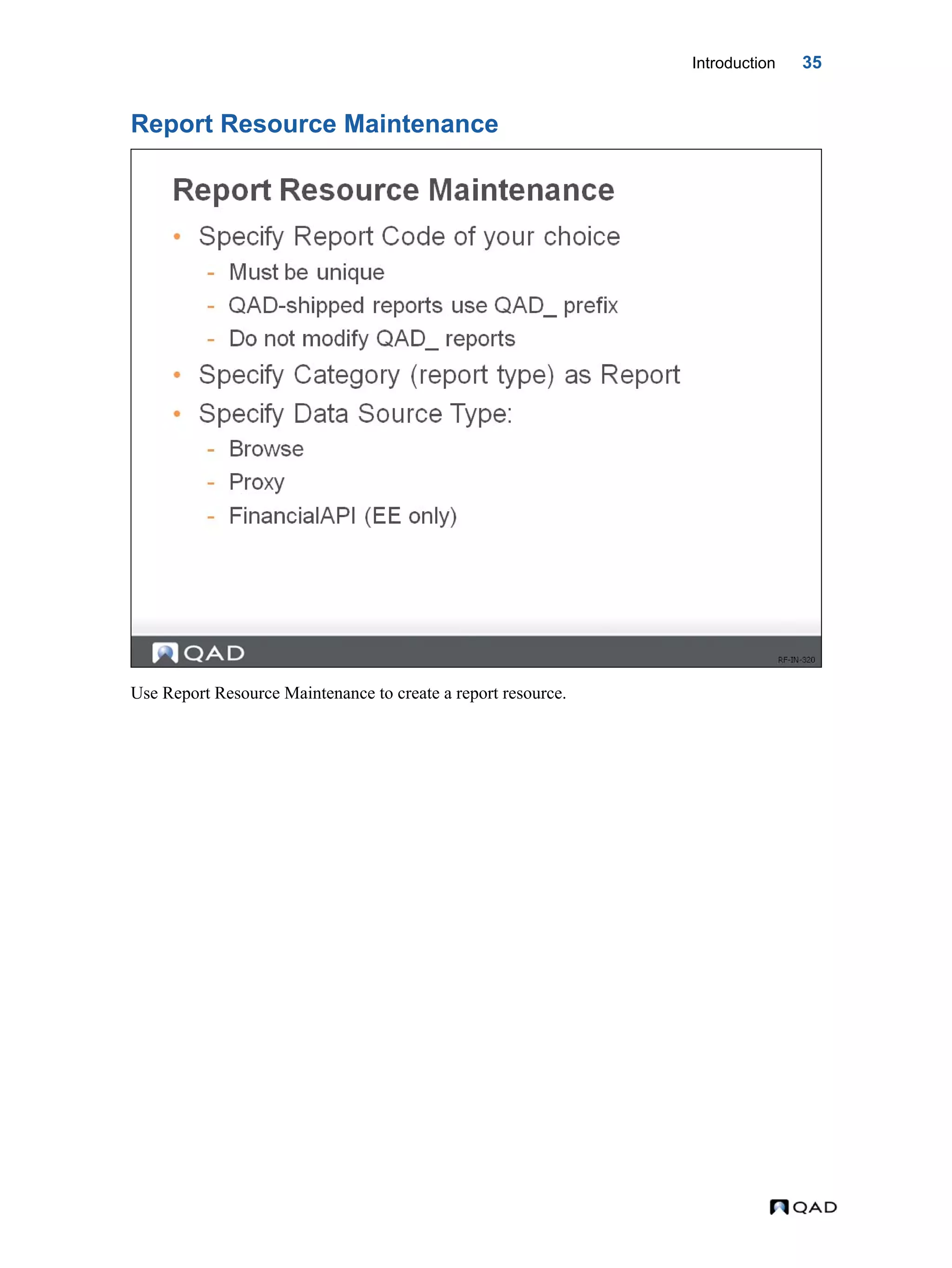 MFG/PRO QAD Reporting Framework Document Guide | PDF