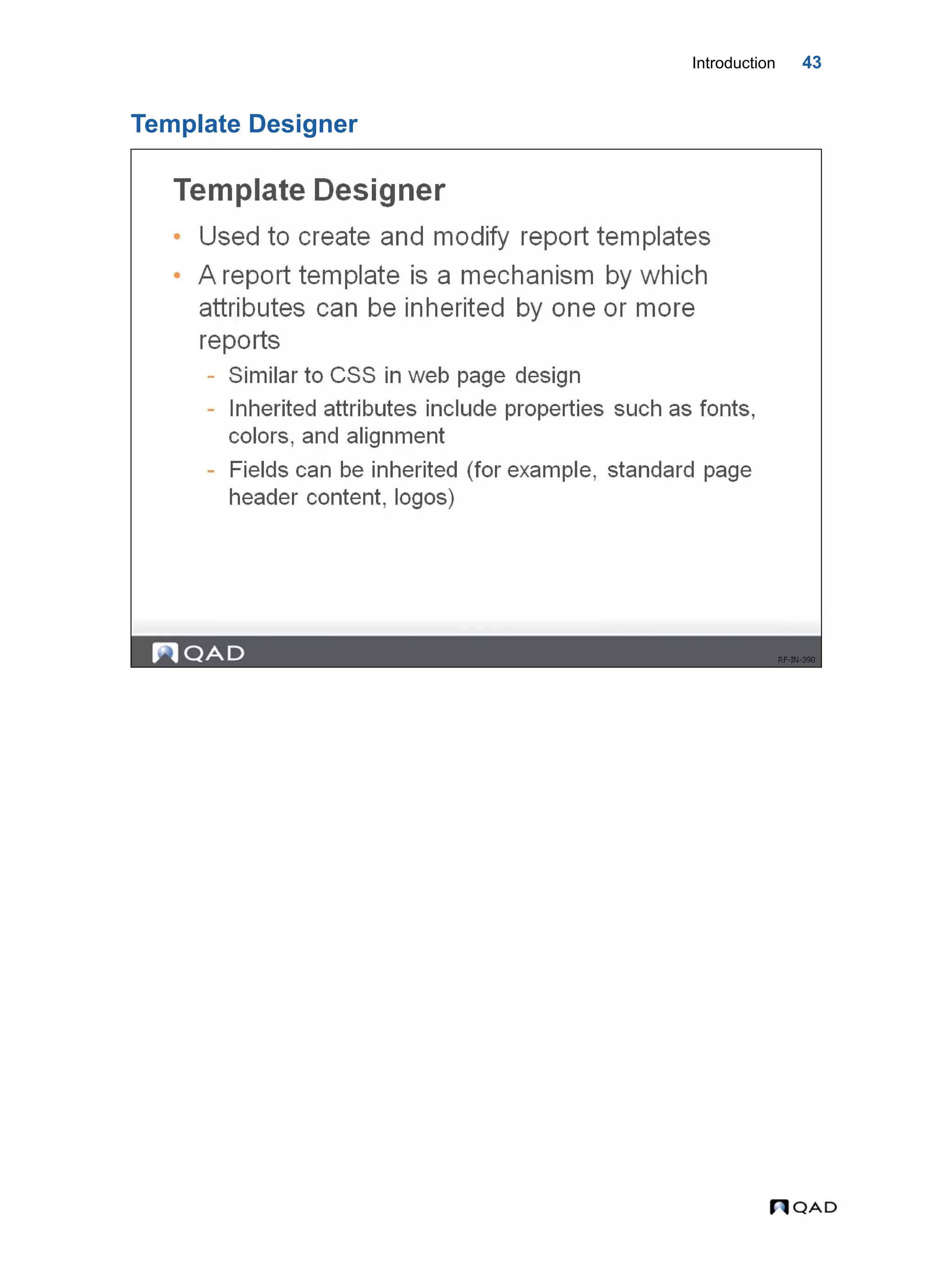 MFG/PRO QAD Reporting Framework Document Guide | PDF