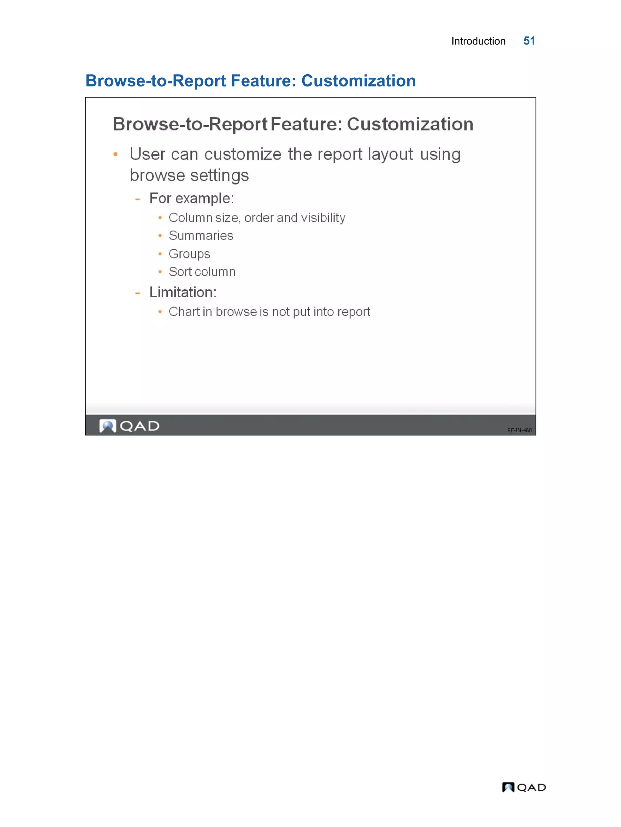 MFG/PRO QAD Reporting Framework Document Guide | PDF