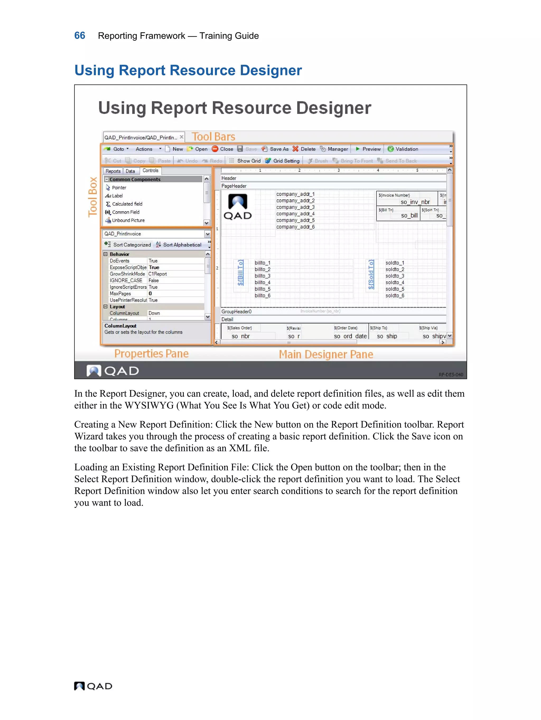 MFG/PRO QAD Reporting Framework Document Guide | PDF