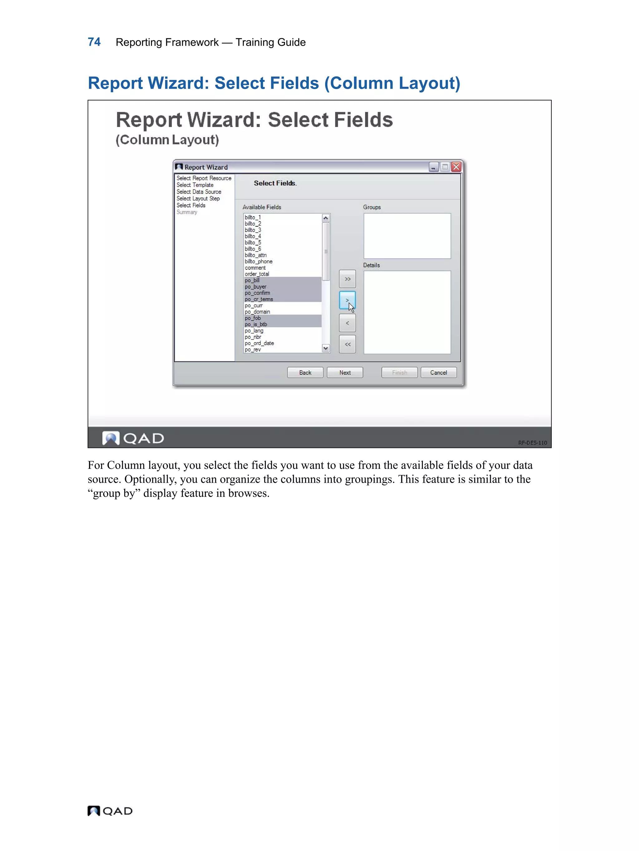 MFG/PRO QAD Reporting Framework Document Guide | PDF