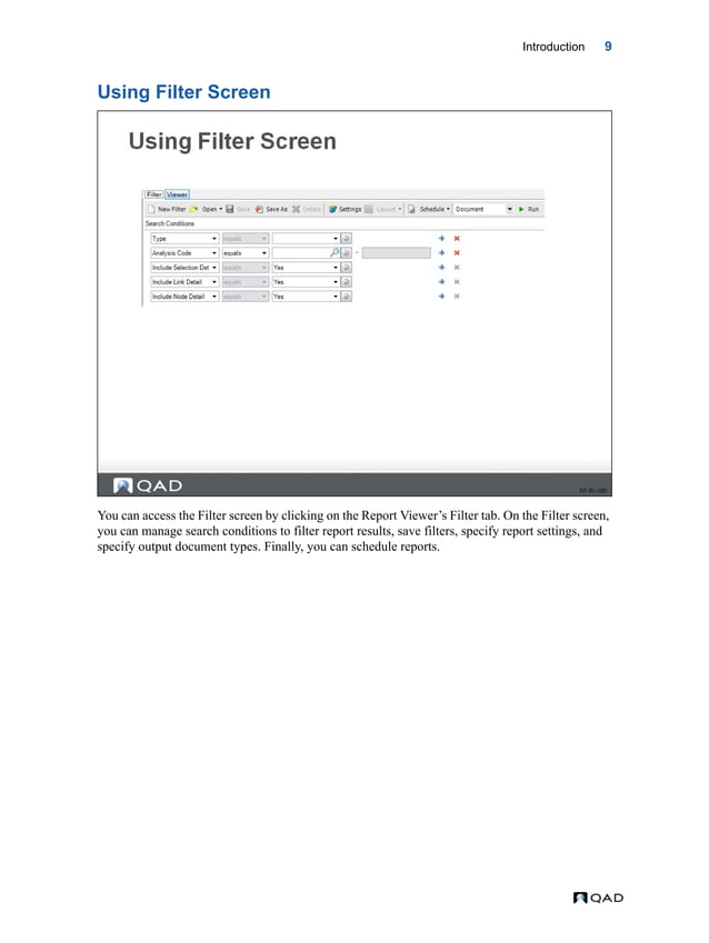 MFG/PRO QAD Reporting Framework Document Guide | PDF