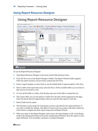 MFG/PRO QAD Reporting Framework Document Guide | PDF