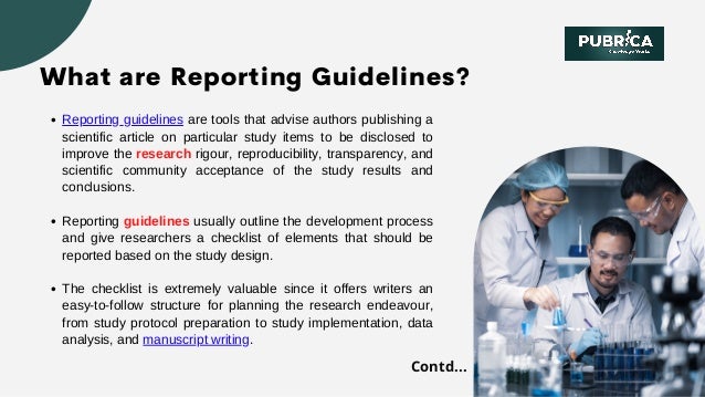 Reporting guidelines – manuscript writing in medical research – pubrica ...