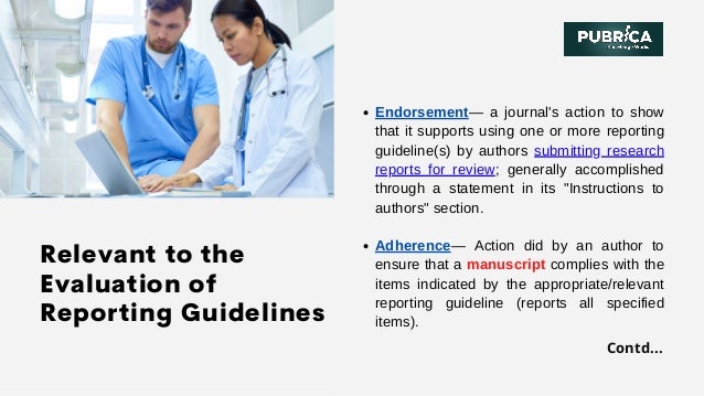 Reporting guidelines – manuscript writing in medical research – pubrica ...