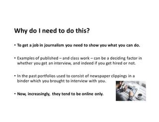 Creating a professional online journalism portfolio | PDF