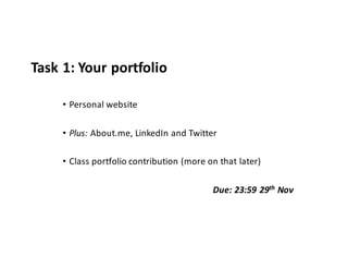 Creating a professional online journalism portfolio | PDF