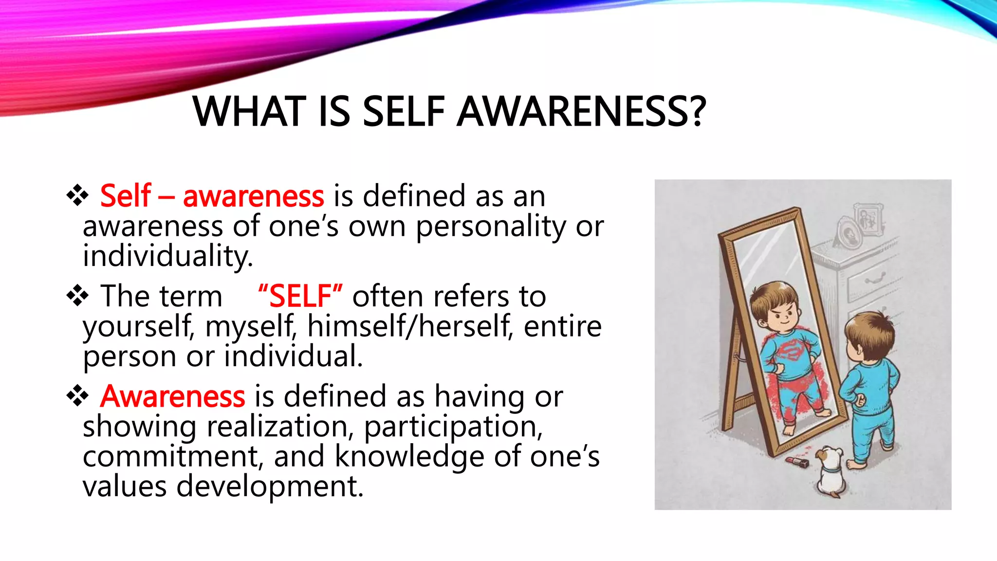REPORTING IN CWTS SELF AWARENESS AND VAL.ED.pptx