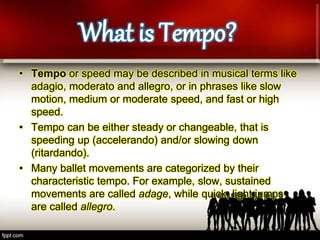 Dance Composition (Time: Exploring Tempo) | PPT