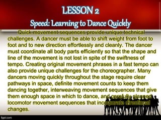 Dance Composition (Time: Exploring Tempo) | PPTX