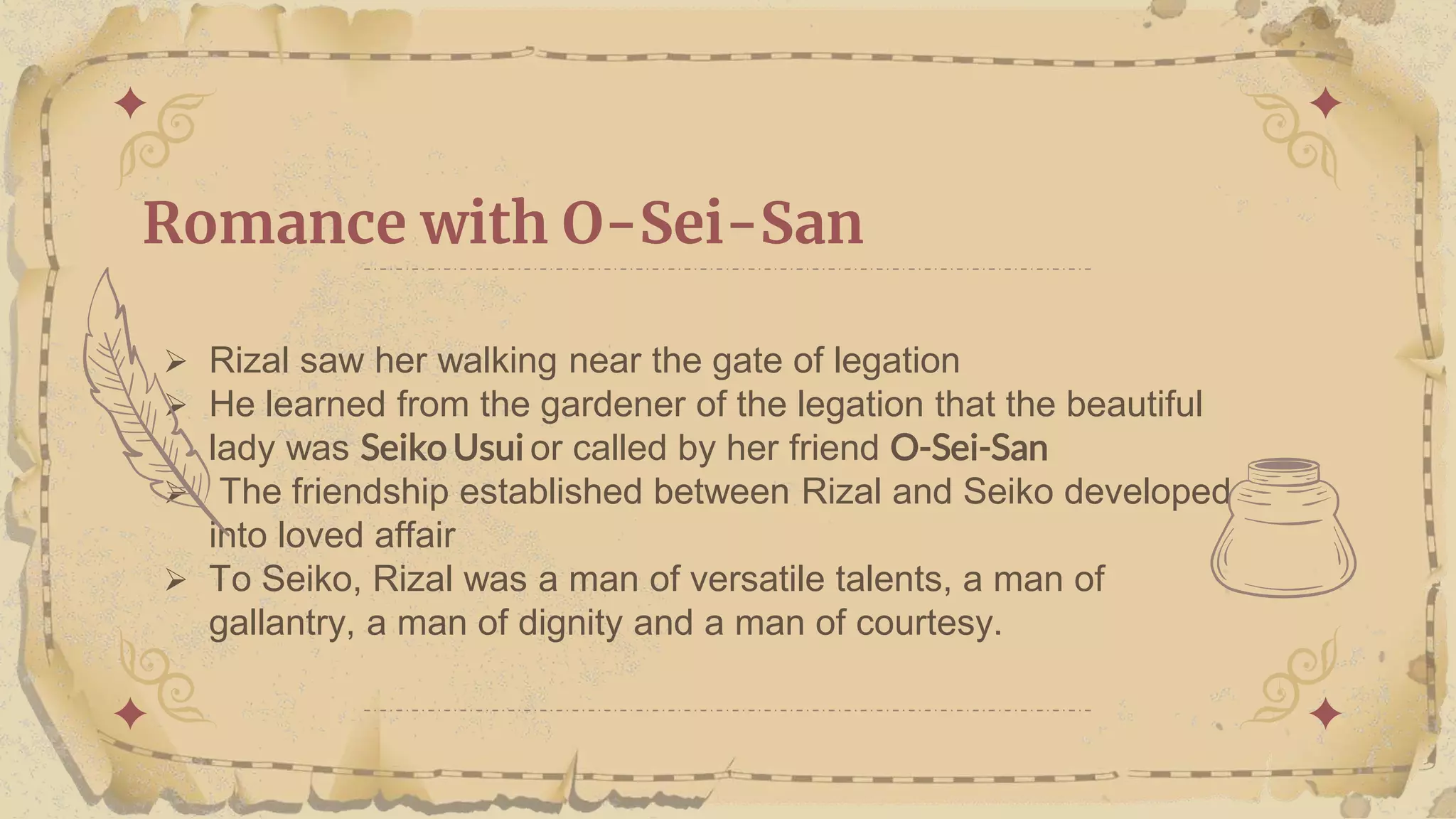 Rizal In Japan and Romance with O-sei-san | PPTX