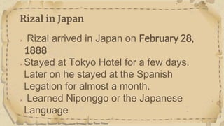 Rizal In Japan and Romance with O-sei-san | PPTX