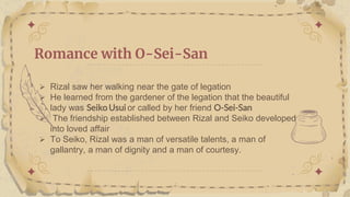Rizal In Japan and Romance with O-sei-san | PPTX