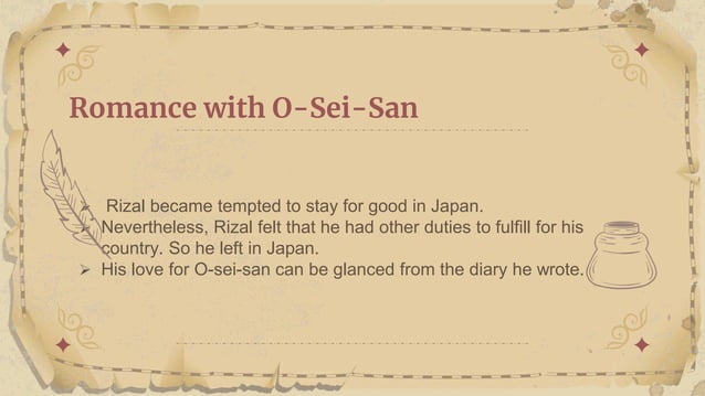 Rizal In Japan and Romance with O-sei-san | PPTX
