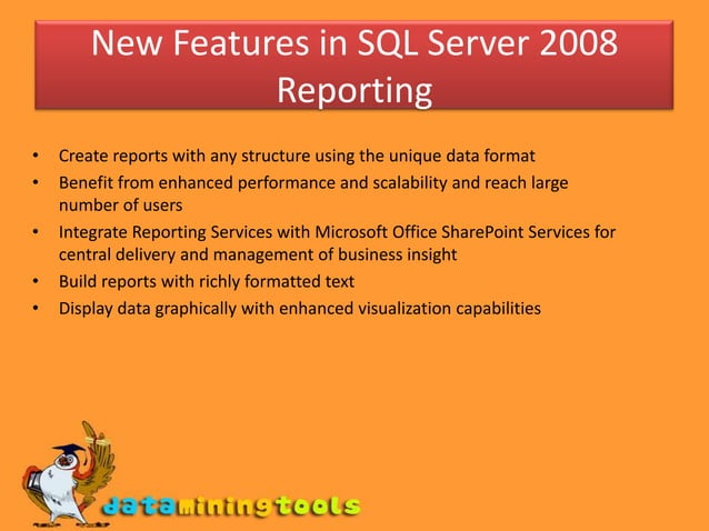 MS Sql Server: Reporting introduction | PPTX