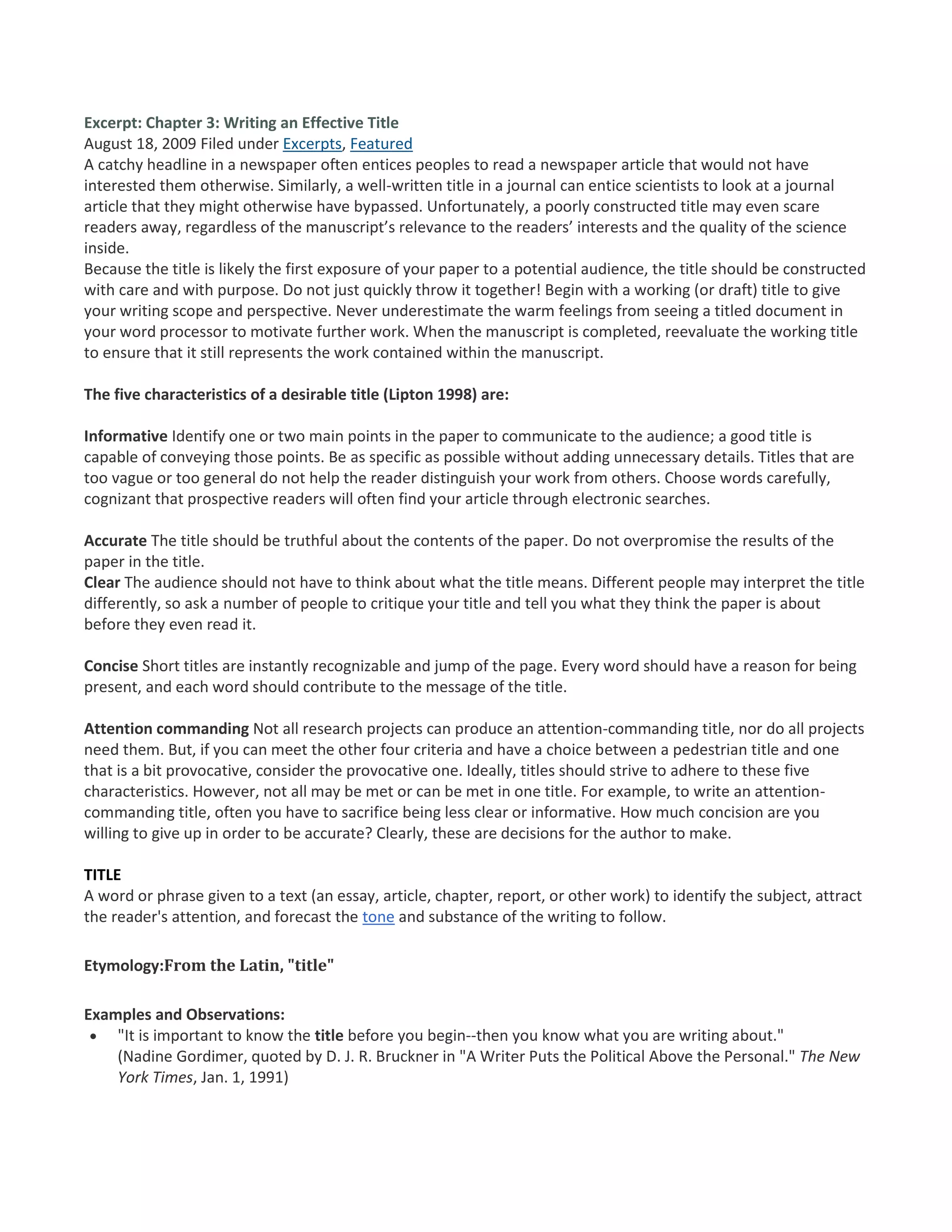 Giving Titles | DOCX