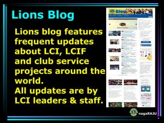 Reporting Lions Services | PPT