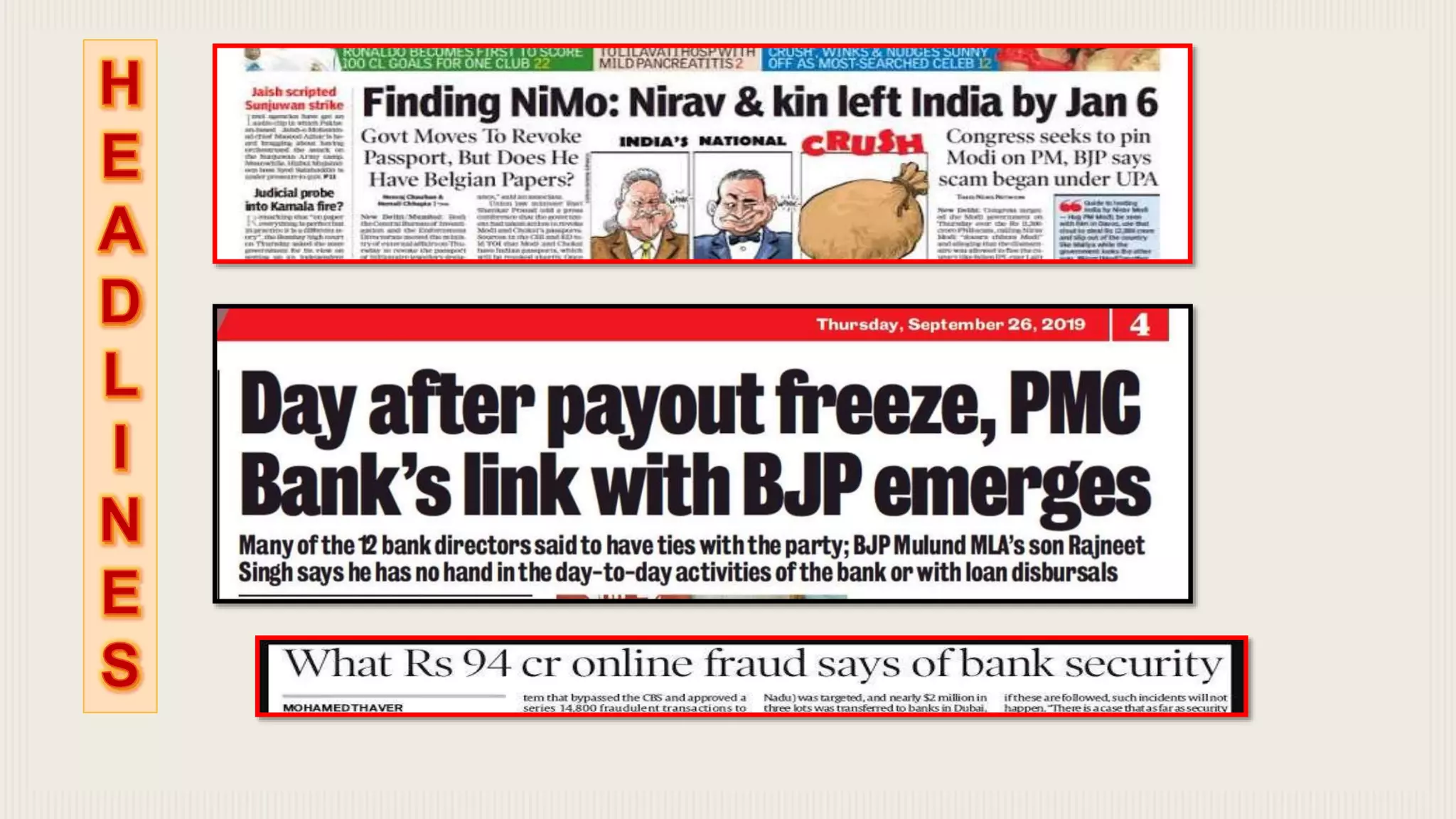 Reporting of fraud, recent issues in banking | PPTX