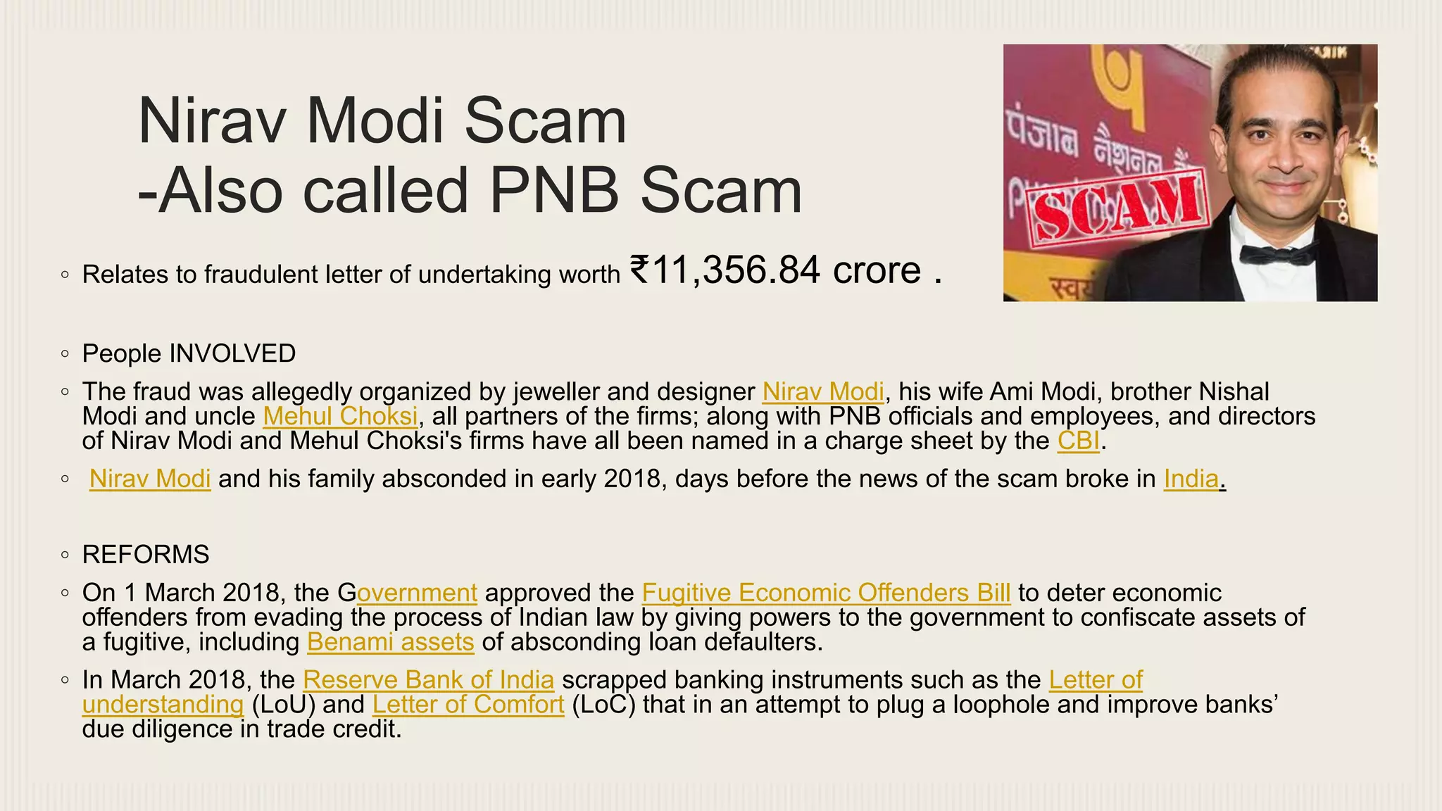 Reporting of fraud, recent issues in banking | PPTX