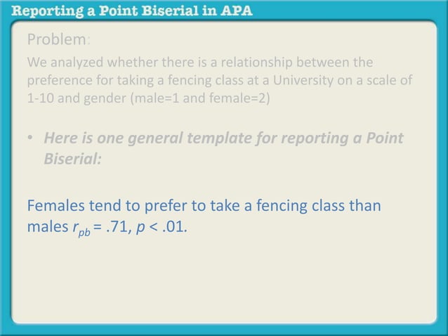 Reporting Point Biserial Correlation In Apa PPT reporting-point-biserial-correlation-in-apa-ppt