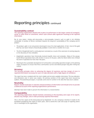 Reporting principles | PDF