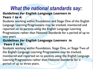 Reporting progress and achievement for English Language Learners | PPT ...