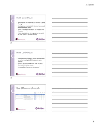 Reporting quality data to the board of directors | PDF