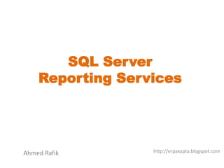 SQL Reporting service presentation | PPSX | Databases | Computer ...
