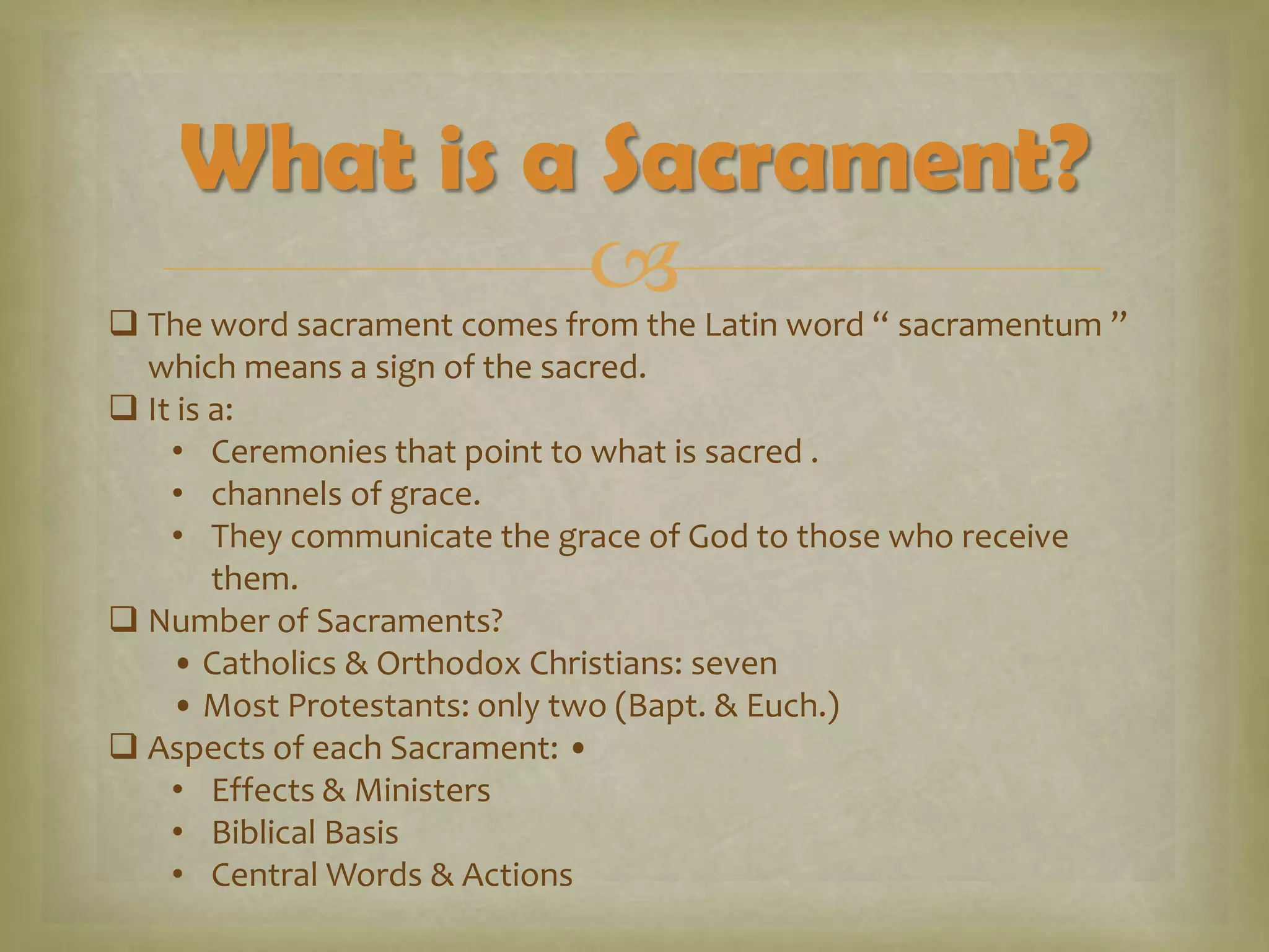 The Seven Sacraments | PPTX