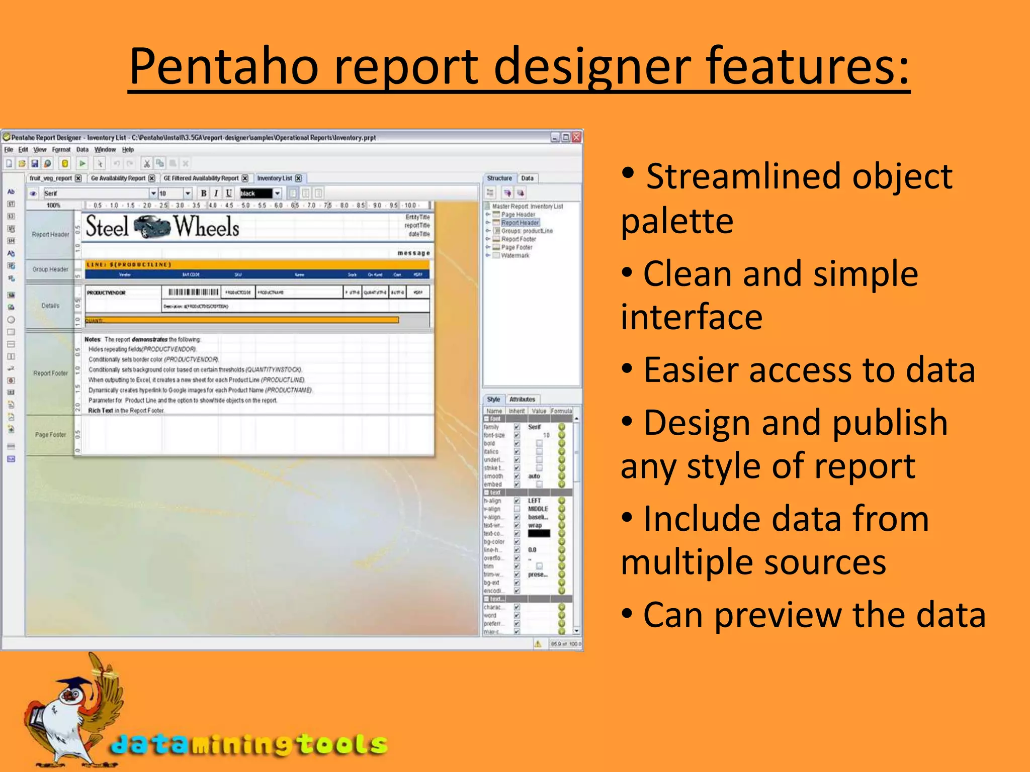 Pentaho: Reporting Solution Development | PPTX