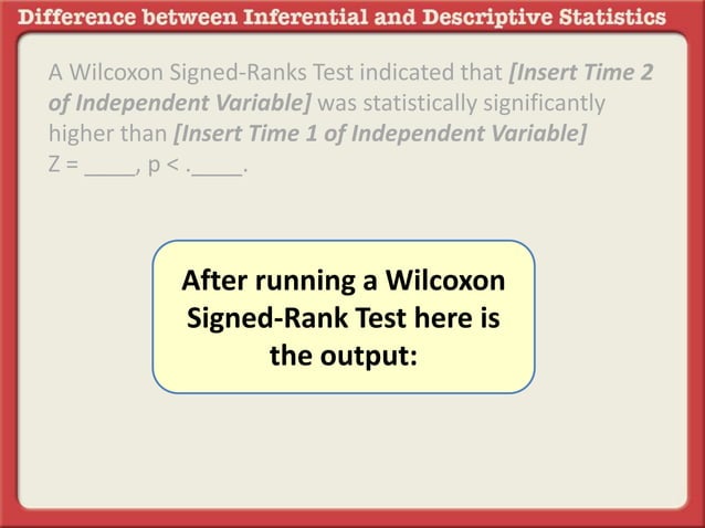 Reporting the wilcoxon signed ranks test | PPTX | Educational ...