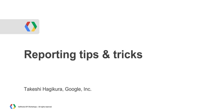 Reporting tips & tricks | PPT