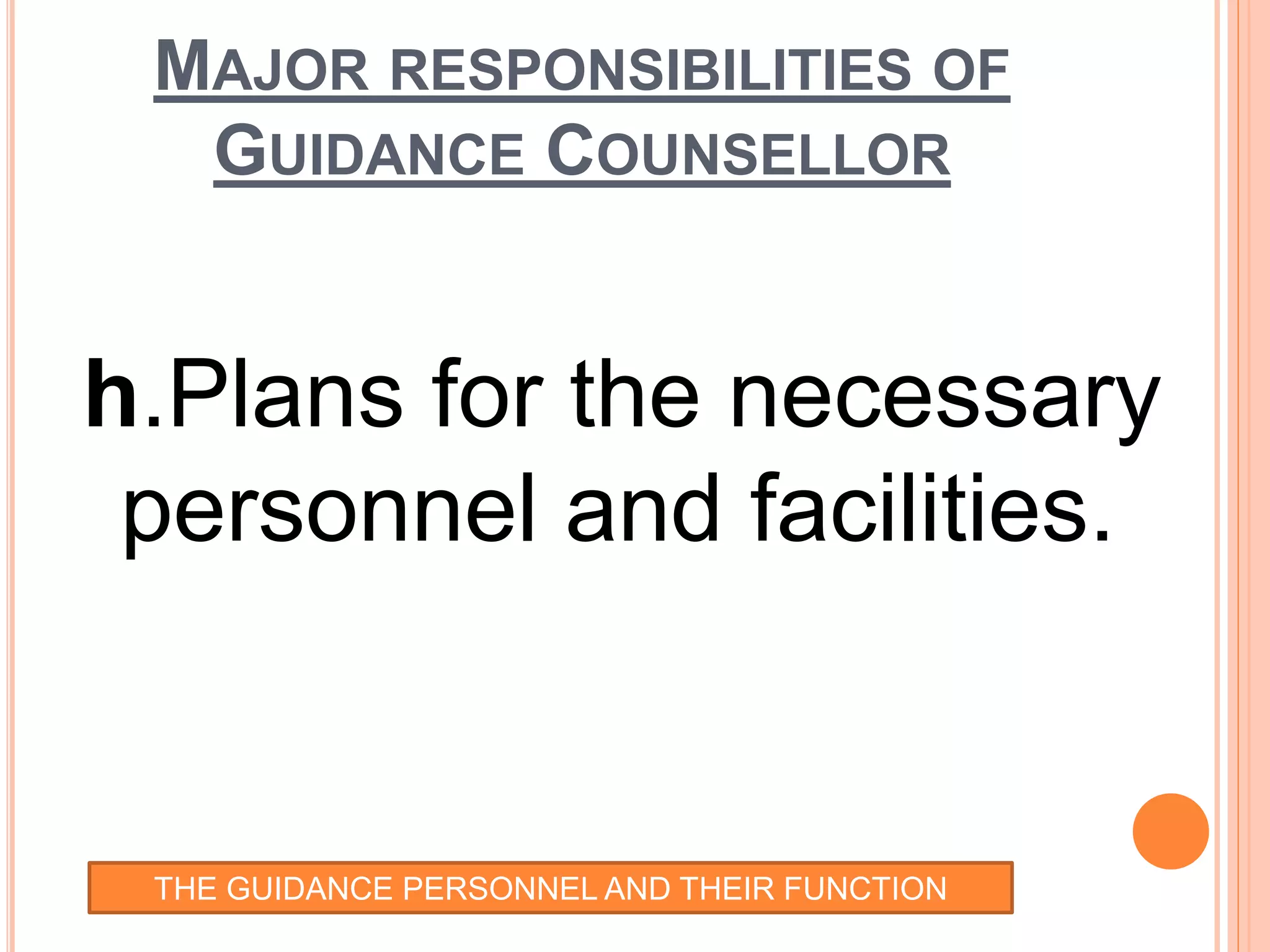 GUIDANCE PERSONNEL AND THEIR FUNCTION | PPTX