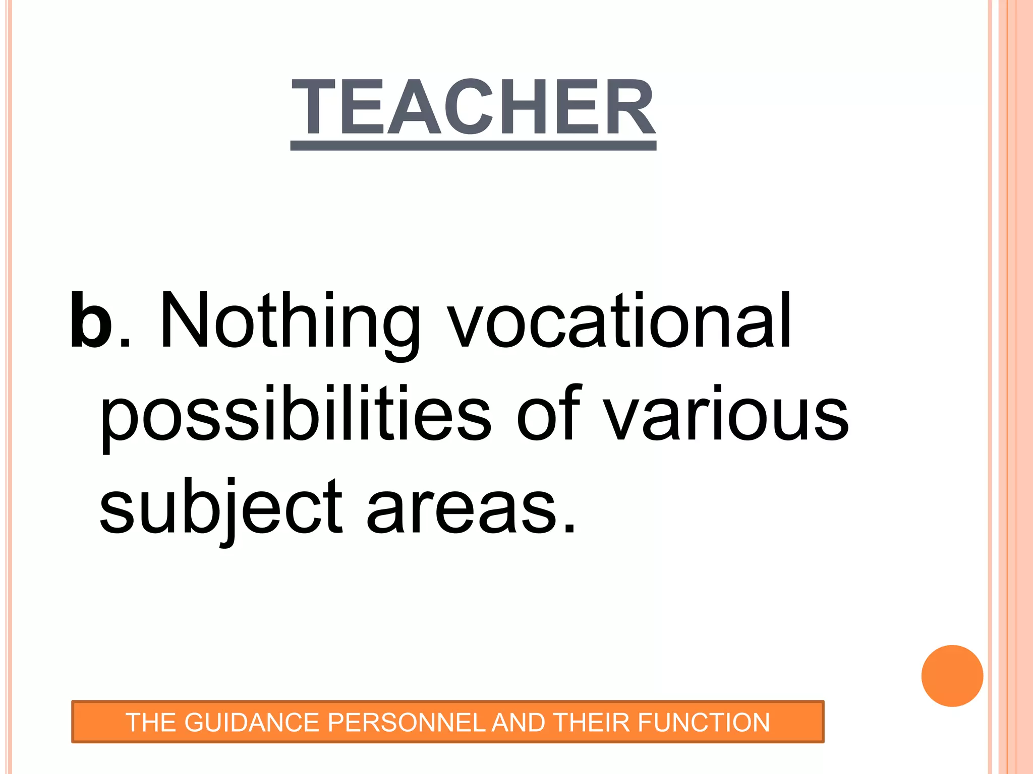 GUIDANCE PERSONNEL AND THEIR FUNCTION | PPTX