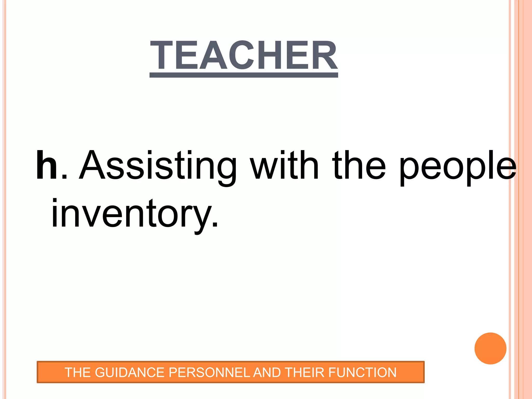 GUIDANCE PERSONNEL AND THEIR FUNCTION | PPTX
