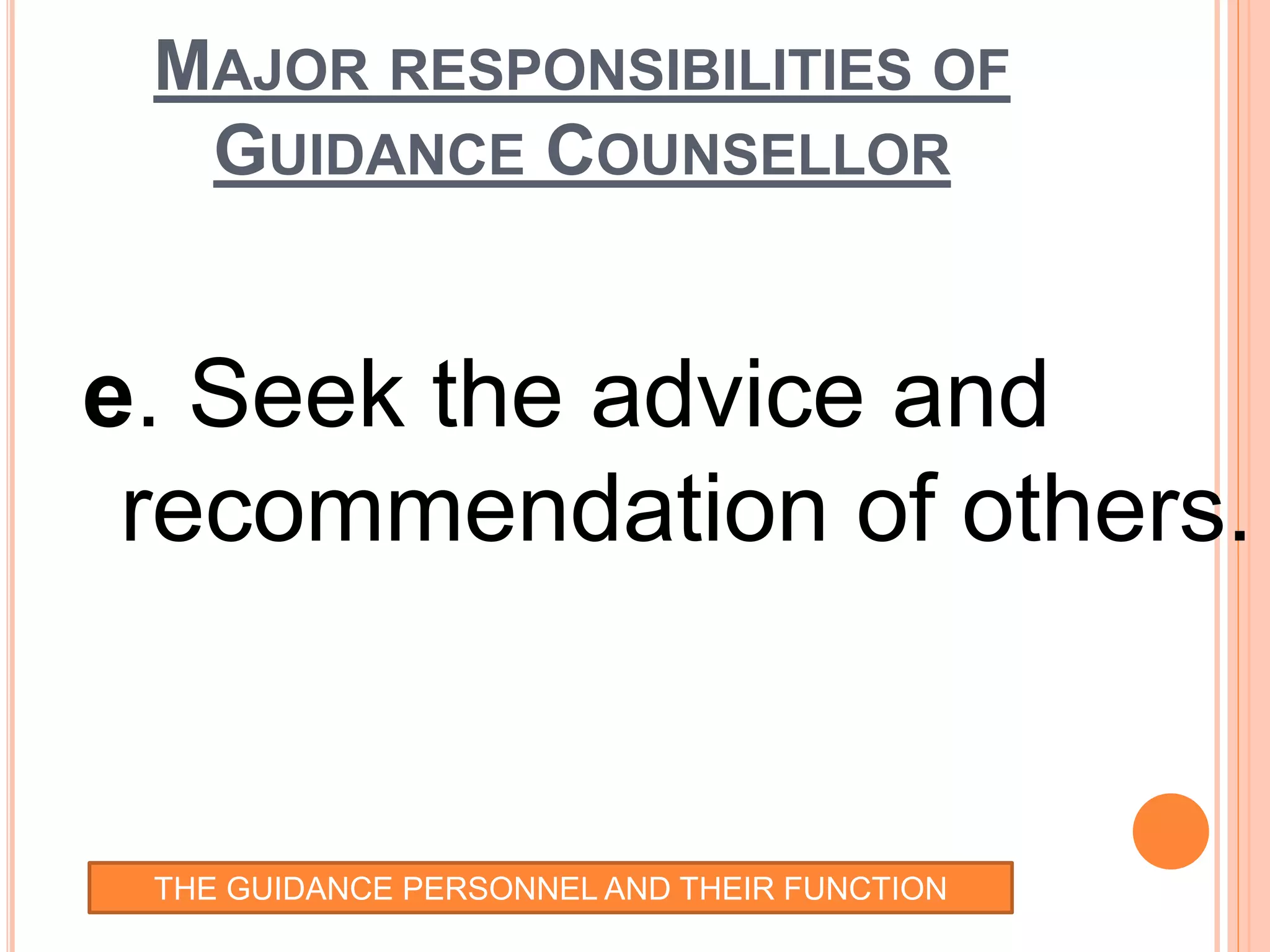 GUIDANCE PERSONNEL AND THEIR FUNCTION | PPTX