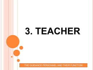 GUIDANCE PERSONNEL AND THEIR FUNCTION | PPTX