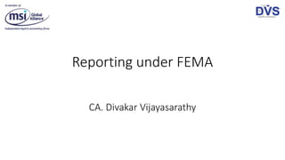 Reporting under fema | PPTX